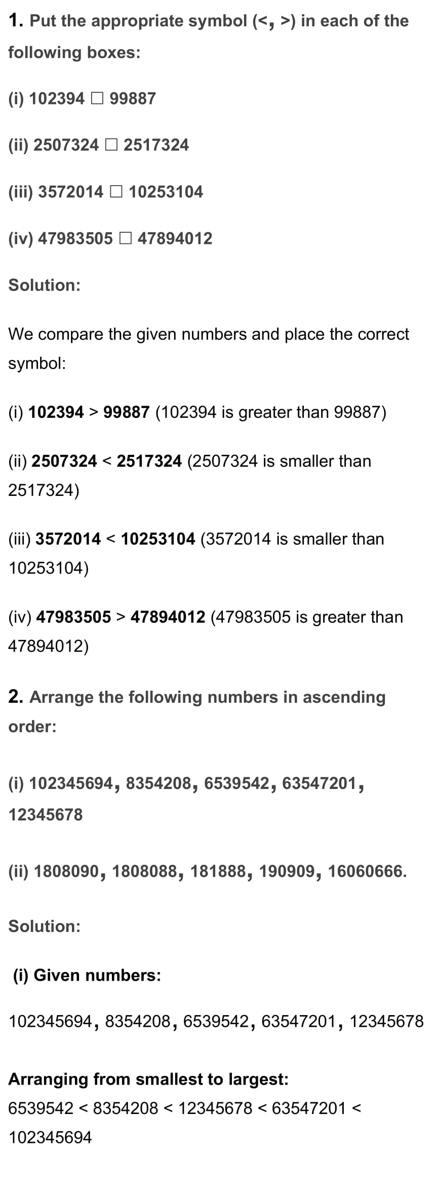 RD Sharma Class 6 Maths Chapter 1 Knowing Our Numbers Exercise 1.4 ...