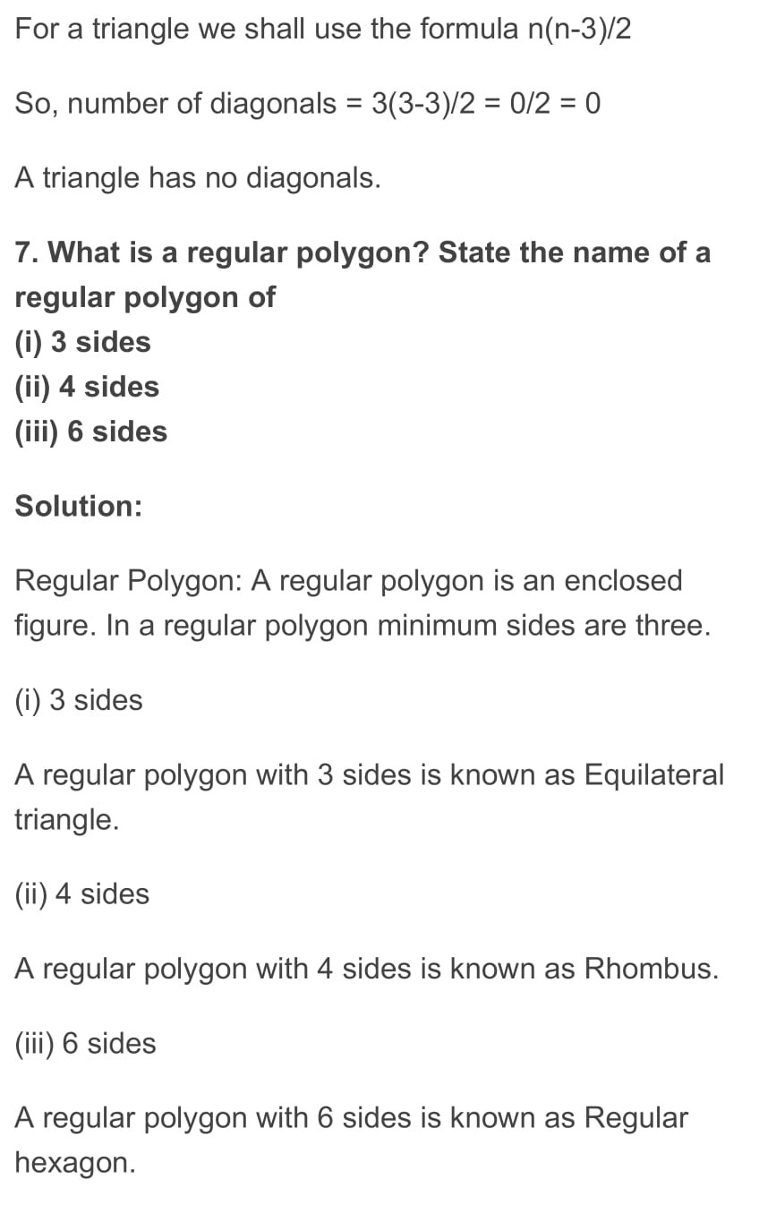 RD Sharma Chapter 15 – Understanding Shapes – I (Polygons) Solutions ...