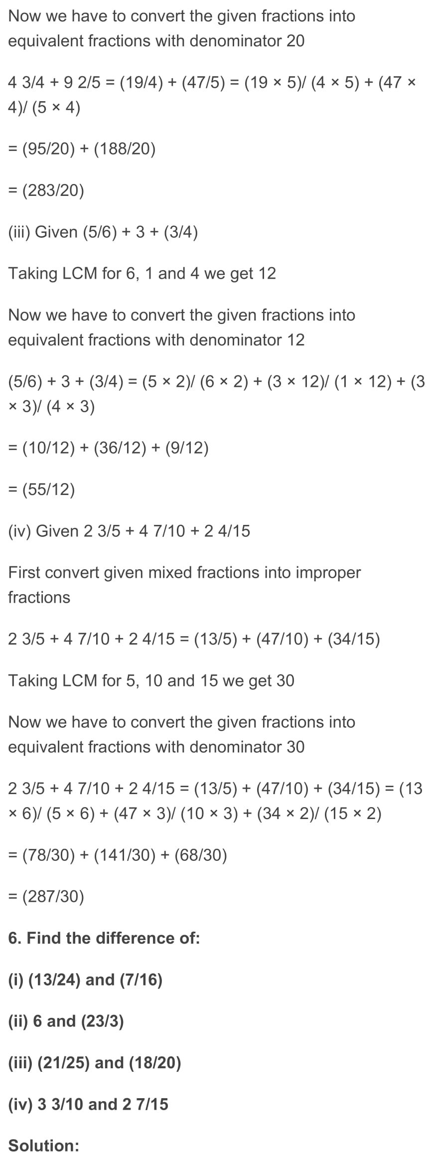 RD Sharma Class 7 Maths Chapter 2 – Fractions Exercise 2.1 - RD Sharma ...