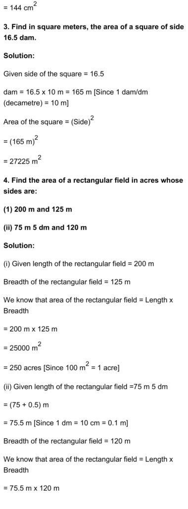 RD Sharma Class 7 Maths Chapter 20 – Mensuration – I (Perimeter and ...