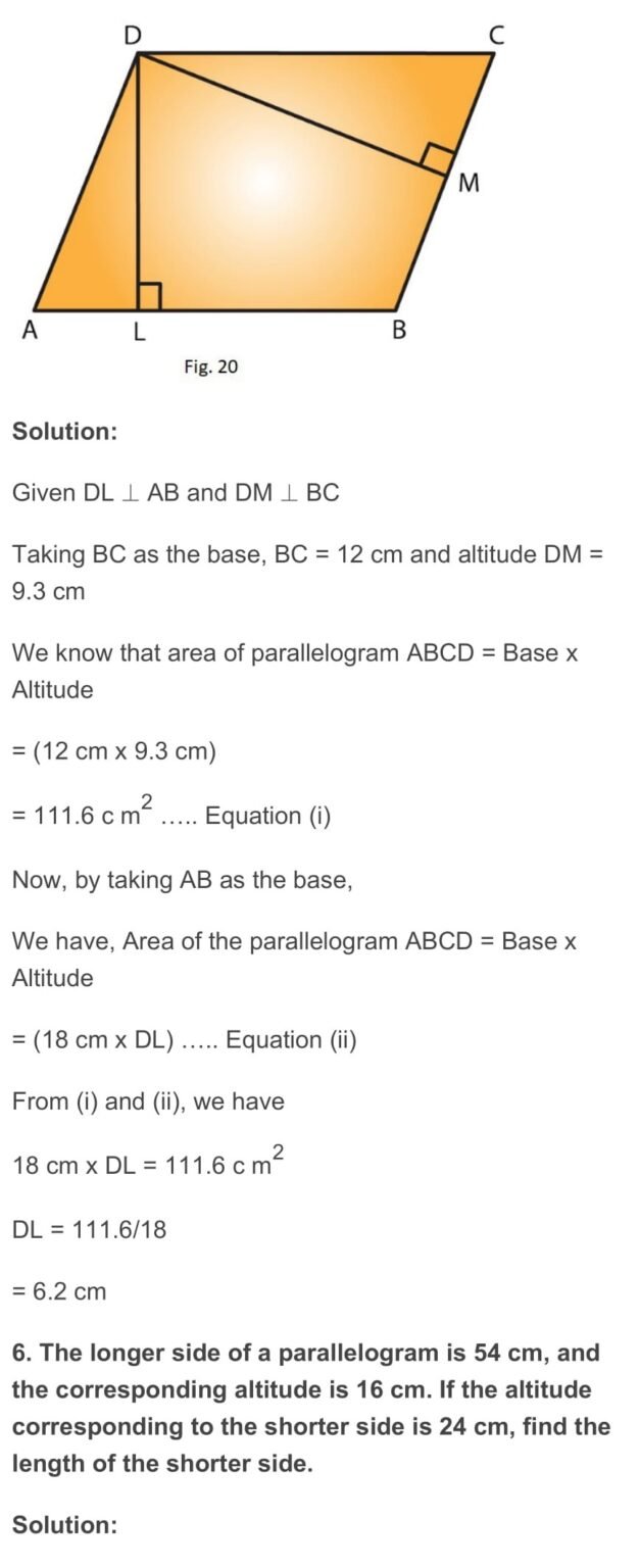 RD Sharma Class 7 Maths Chapter 20 – Mensuration – I (Perimeter and ...