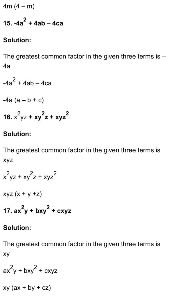 RD Sharma Chapter 7 – Factorisation Exercise 7.2 Solutions - RD Sharma ...