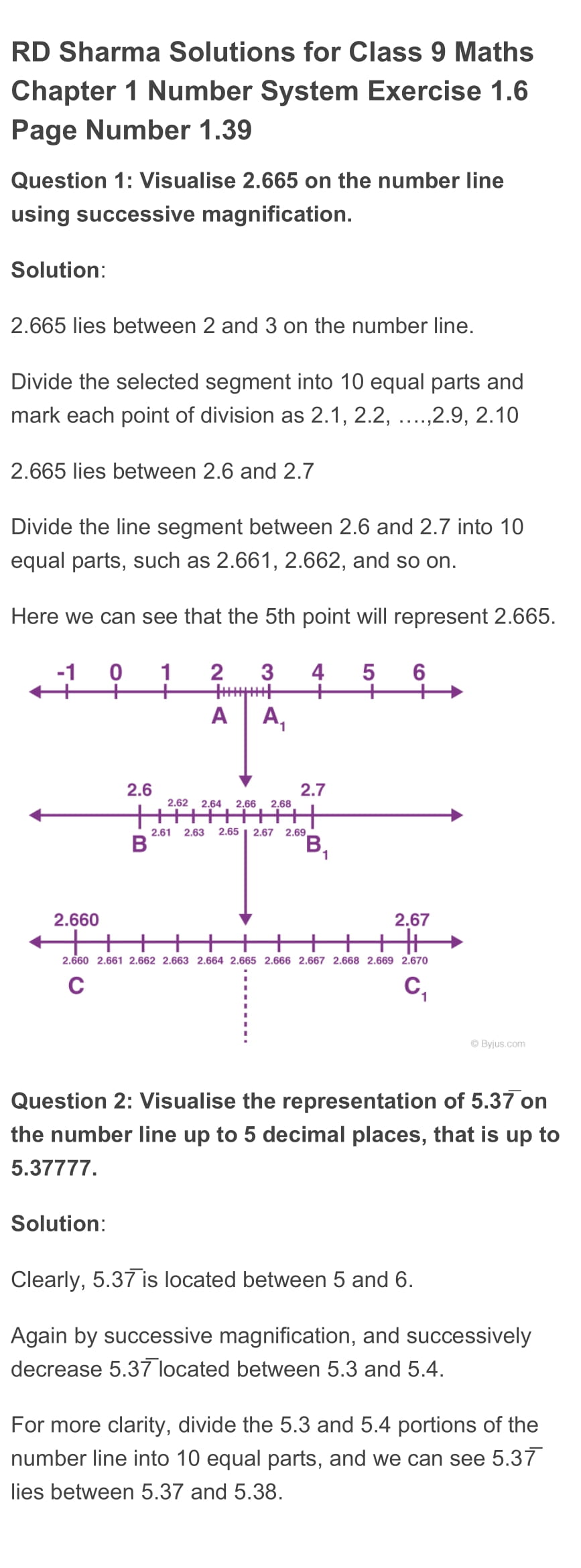 RD Sharma Solutions Class 9 Maths Exercise 1.6 Solutions - RD Sharma ...